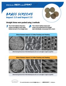 Brass Screens – What do you pack in your stem?